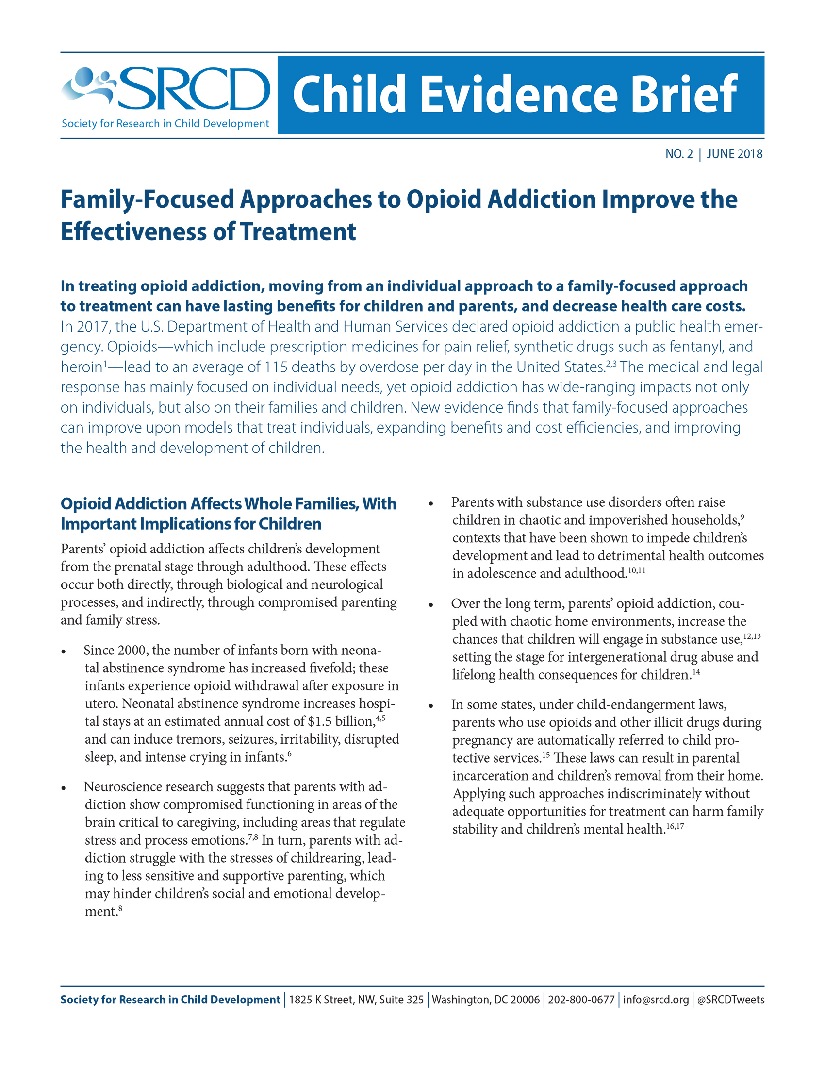 SRCD Announces Child Evidence Brief Series Pilot Project | Society for ...